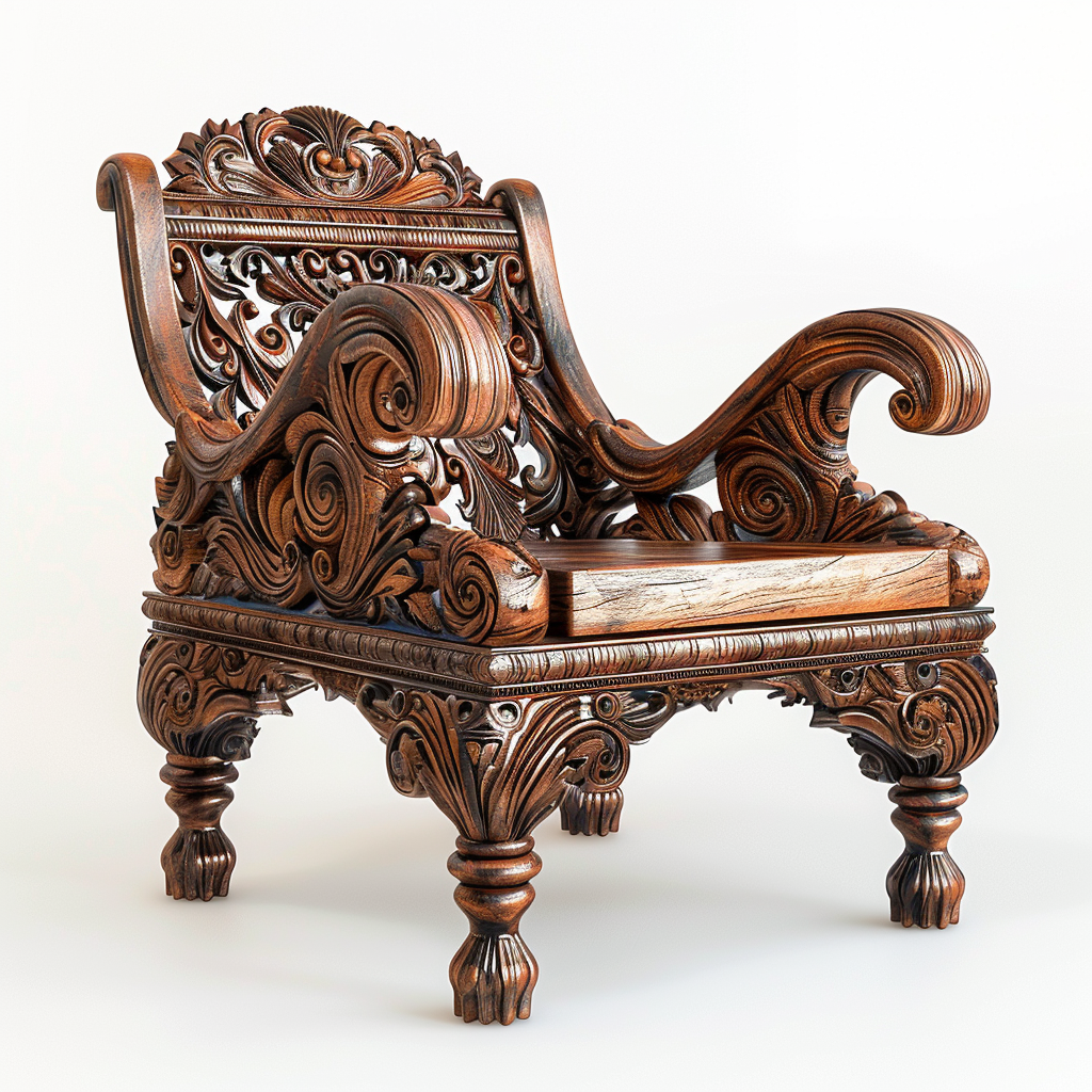 Wooden authentic chair - Batool Nohan Interiors